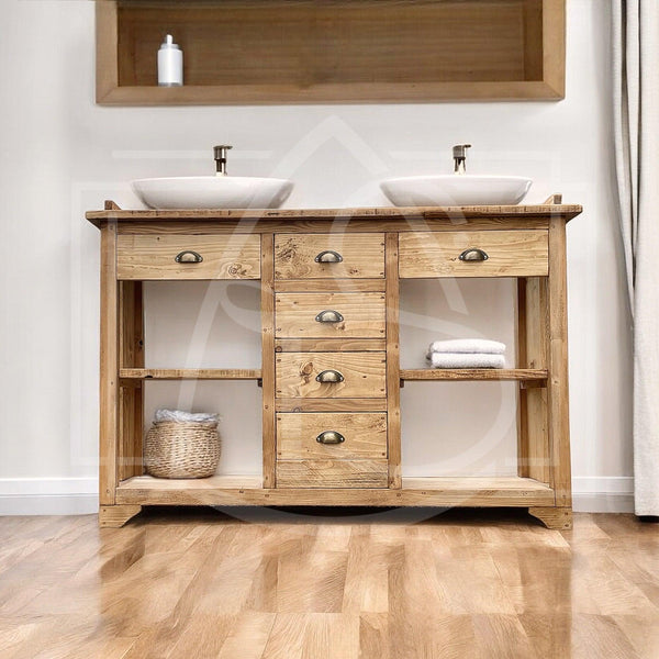 Meuble salle de bain pour la pose de 1 ou 2 vasques a poser Mangoky ...